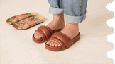 The Softie Slide - Tobacco Brown - Womens – Commbi